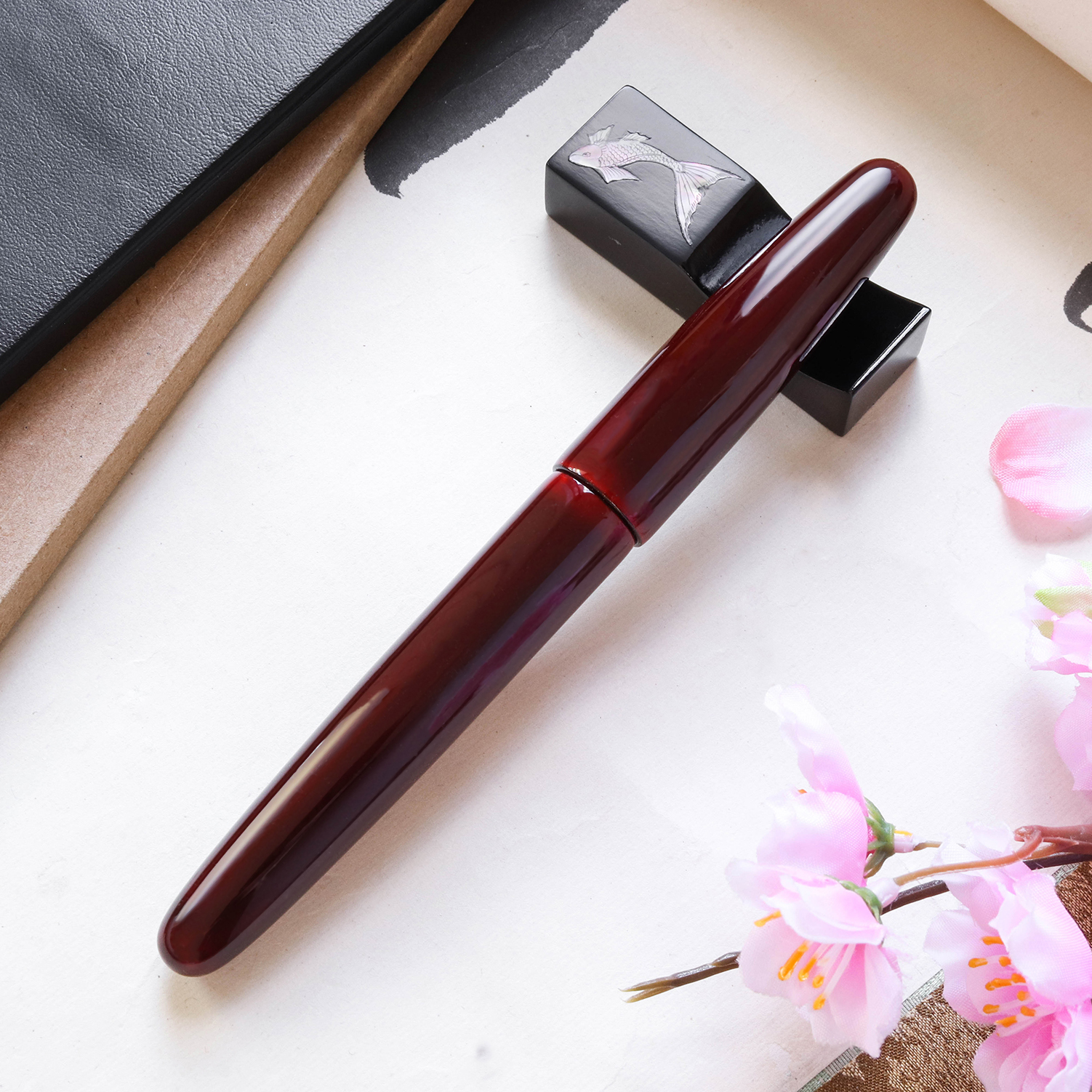 Wancher Dream Pen True Urushi Aka Tamenuri Fountain Pen - Vulpen / Fountain pen | Appelboom.com